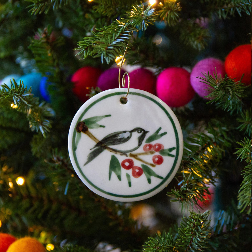 Handmade Pottery Chickadee Christmas Ornament – Georgetown Pottery