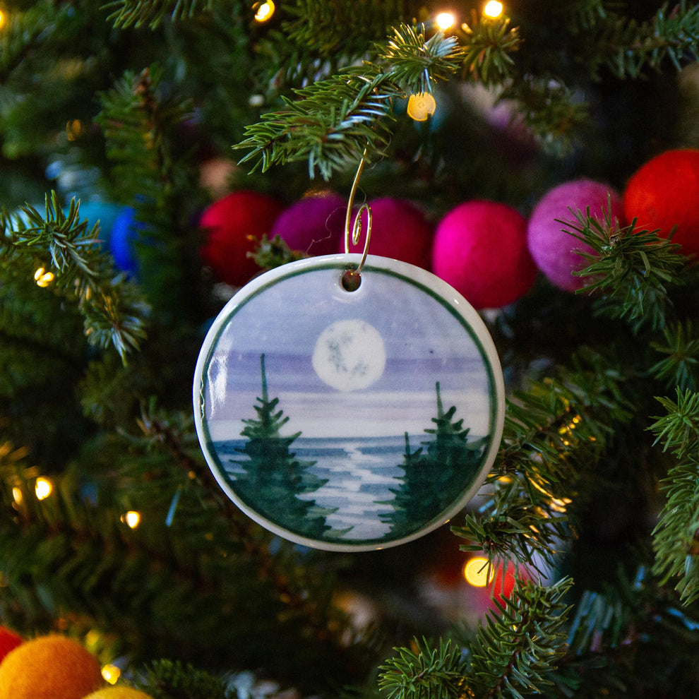 Handmade Pottery Moon Christmas Ornament – Georgetown Pottery