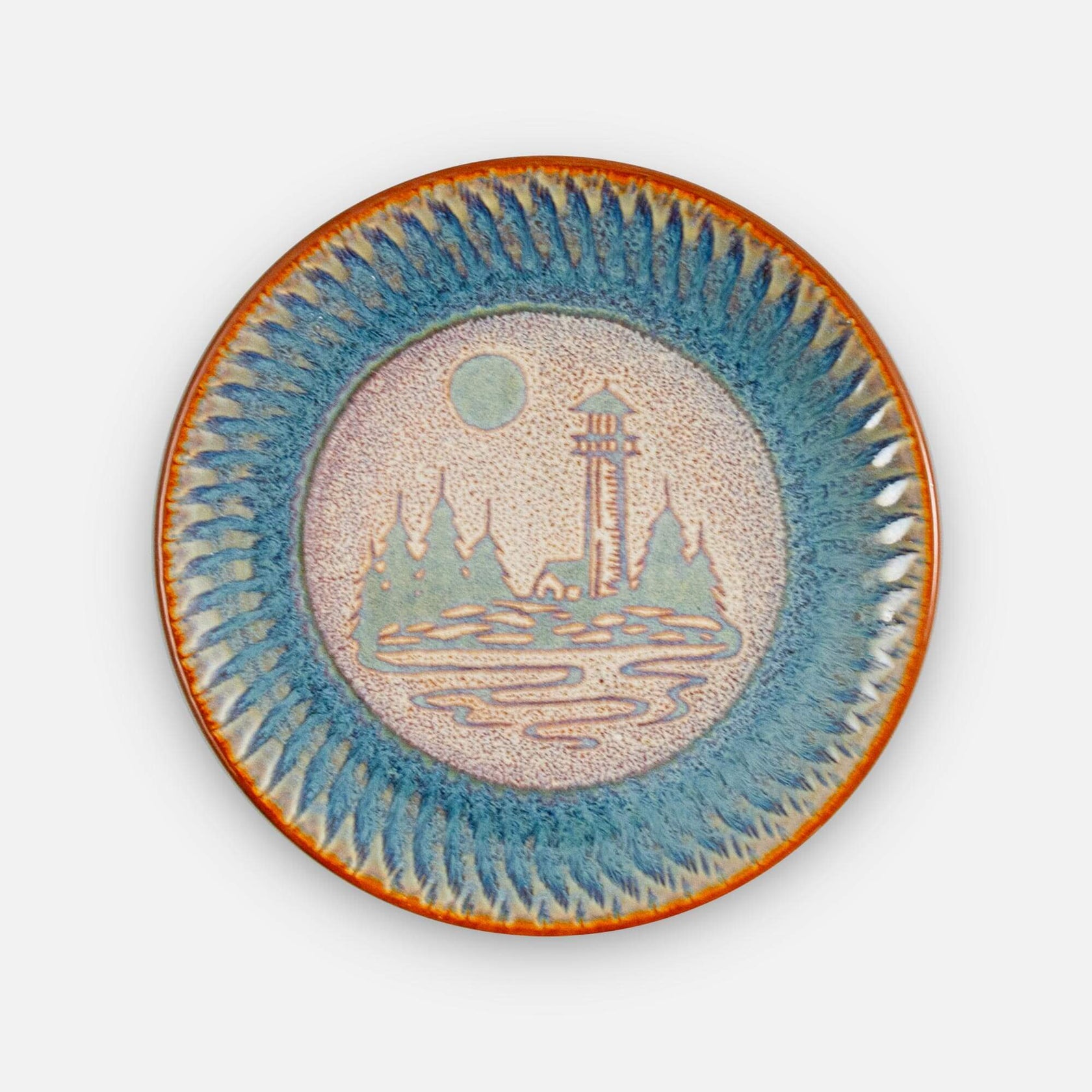 Rimless Dinner Plate handmade by Georgetown Pottery in Maine