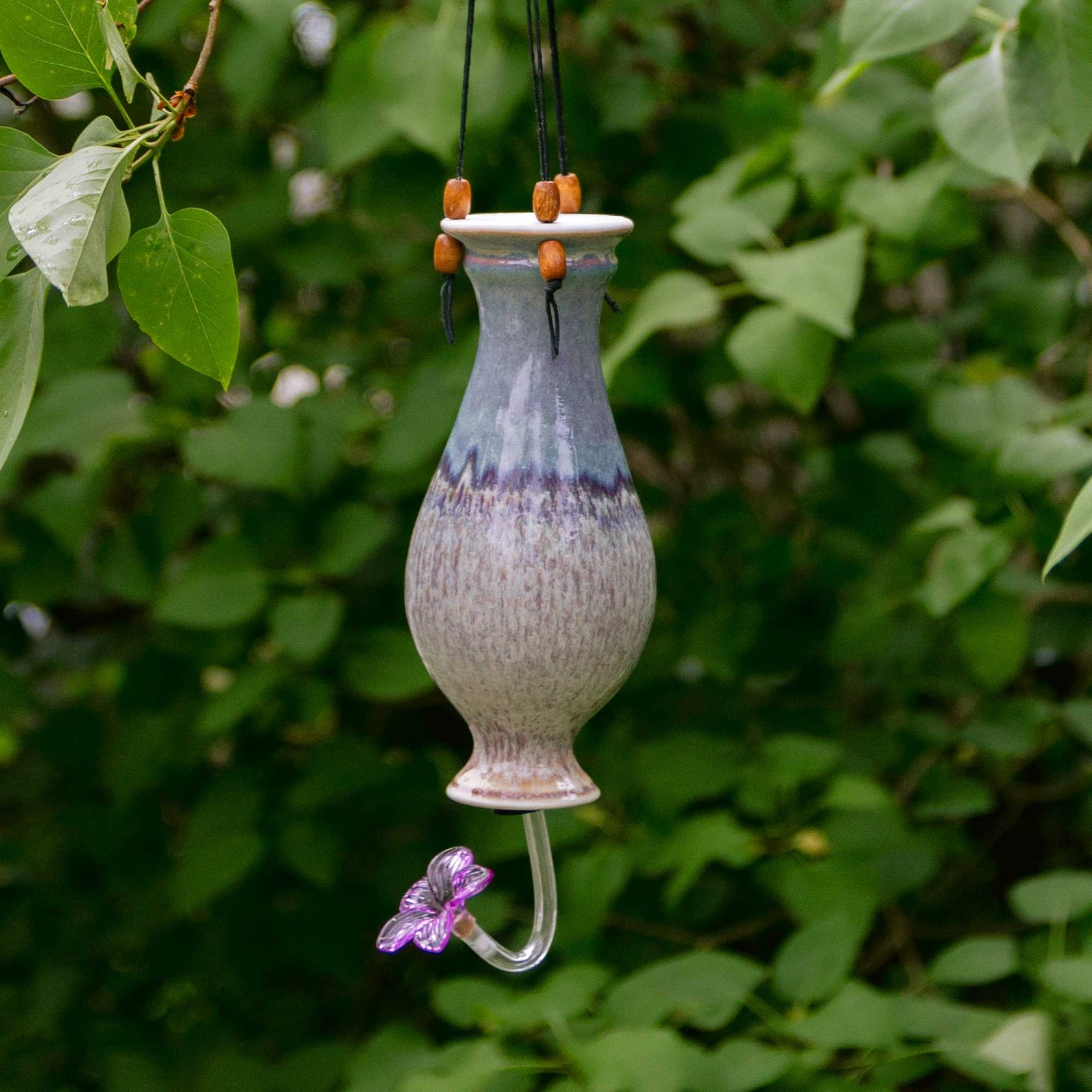 Bottle Hummingbird Feeder handmade by Georgetown Pottery in Maine in ...