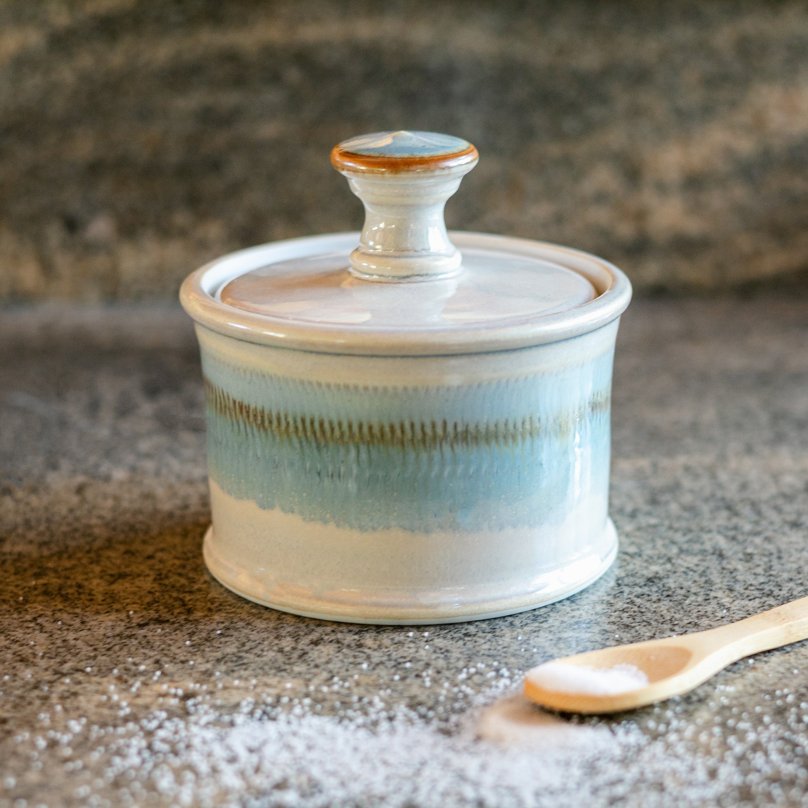Salt Cellar handmade by Georgetown Pottery in Maine