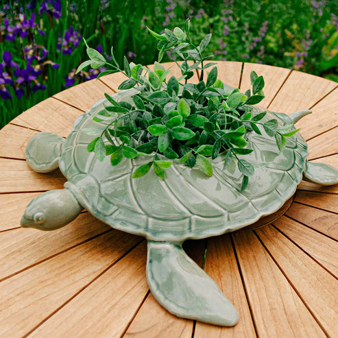 Turtle Planter handmade by Georgetown Pottery in Maine